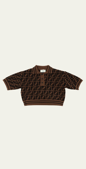 Fendi - Girl's Monogram-Print Polo Shirt