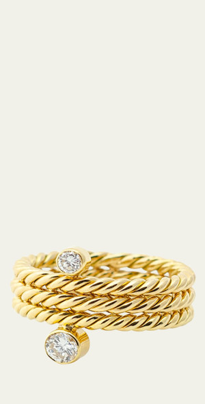 Haute Victoire - Hand Twisted 3 Row Diamond Ring