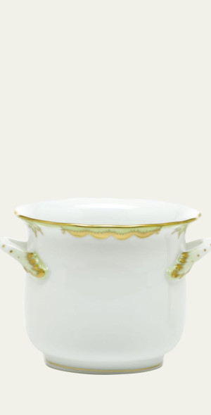Herend - Princess Victoria Green Mini Cache Pot with Handles