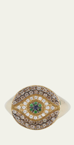 ILEANA MAKRI - 18K Gold Dawn Multi-Stone Chevalier Ring