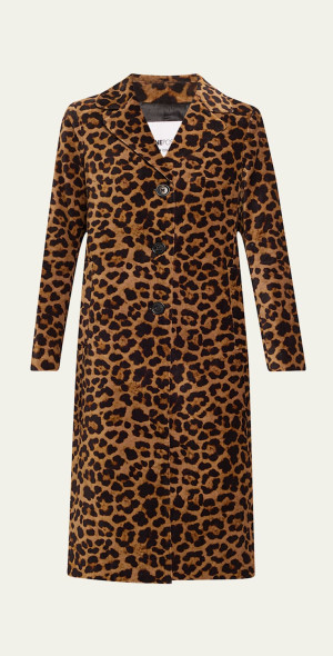 Jane Post - Long Velvet Leopard Coat