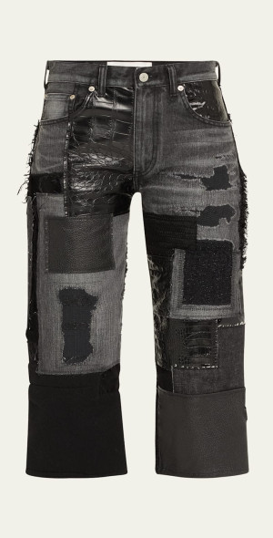 Junya Watanabe - Cropped Denim Patchwork Pants