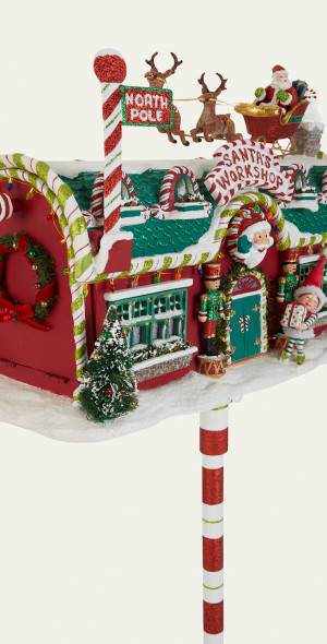 Katherine's Collection - 52" Santa's Mailbox Stand