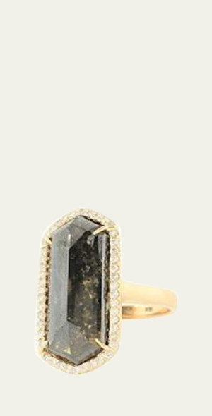 Kimberly McDonald - 18K Gold Natural Black and White Diamond Ring