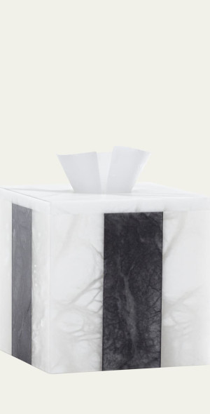 Labrazel - Banda Alabaster Tissue Box Cover