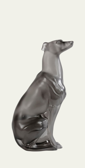 Lalique - Gray Greyhound Sculpture