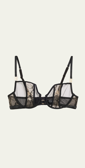 Livy - Adorn Lace & Silk Satin Balconette Bra
