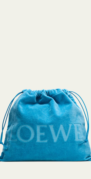 Loewe - Medium Drawstring Pouch Bag in Terry Cloth