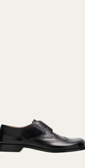 Loewe - Men's Campo Brushed Calfskin Brogue Derby Shoes