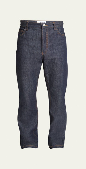 Loewe - Men's High-Rise Raw Denim Jeans