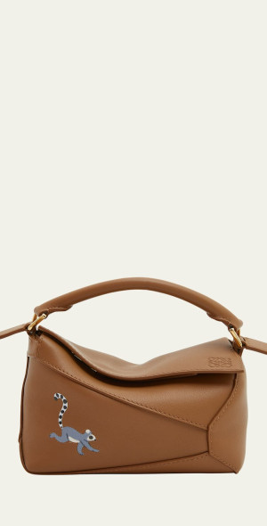 Loewe - Puzzle Edge Mini Lemurs Top-Handle Bag