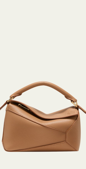 Loewe - Puzzle Edge Mini Top-Handle Bag in Grained Leather