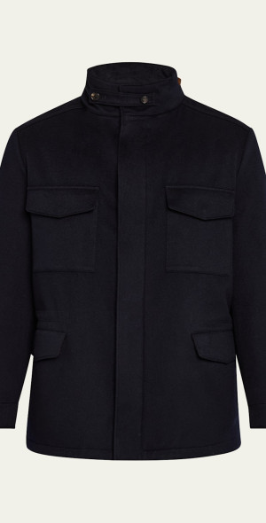 Loro Piana - Men's Traveller Cashmere Full-Zip Field Jacket