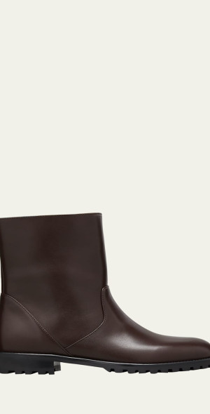 Manolo Blahnik - Motosa Leather Pull-On Moto Boots