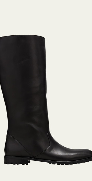 Manolo Blahnik - Motosahi Tall Lug-Sole Leather Boots