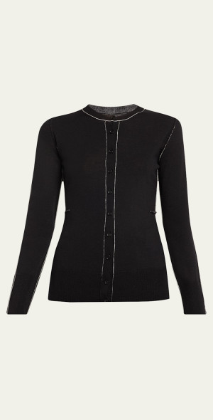 MM6 Maison Margiela - Contrast-Stitch Cardigan