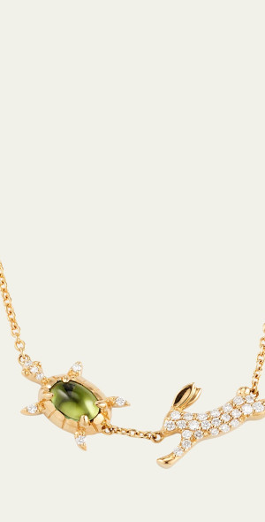 Monica Rich Kosann - The Tortoise and the Hare 18K Gold Diamond Necklace