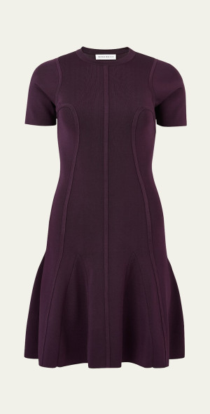 Nina Ricci - Corset Round Collar Peplum Mini Dress