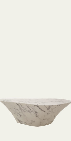 POLSPOTTEN - Oval Marble Look Coffee Table