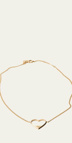 Prada - Heart Brass Chain Necklace
