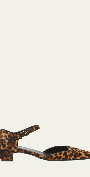 Prada - Leopard Ankle-Strap Pumps