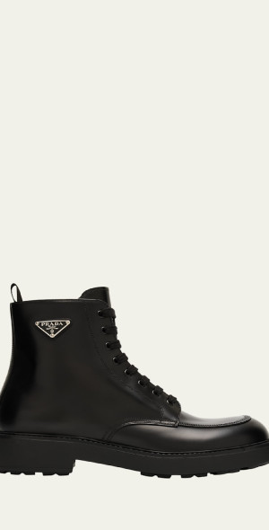 Prada - Men's Leather Combat Boots