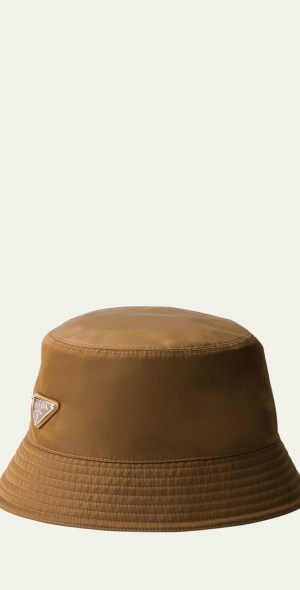 Prada - Men's Nylon Triangle-Logo Bucket Hat