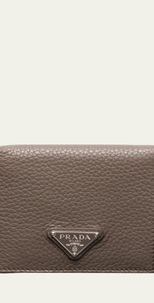 Prada - Men's Vitello Daino Triangolo Bifold Wallet