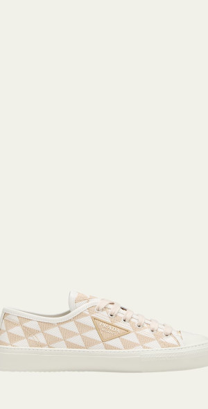 Prada - Triangle Jacquard Low-Top Sneakers
