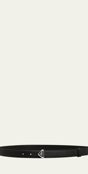 Prada - Triangle Saffiano Leather Belt