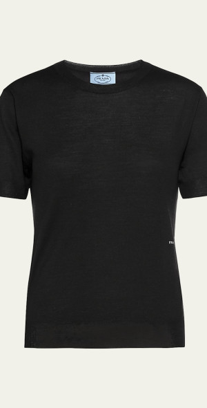 Prada - Wool Short-Sleeve Sweater