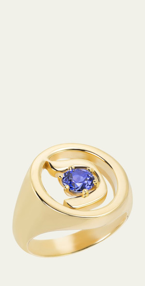 Procaccia Jewelry - 18K Gold Hebrew KHAF Initial Signet Ring