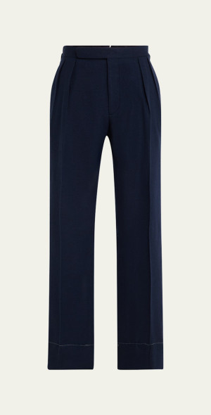 Ralph Lauren Purple Label Mens Gregory Pleated Herringbone Pants 9597