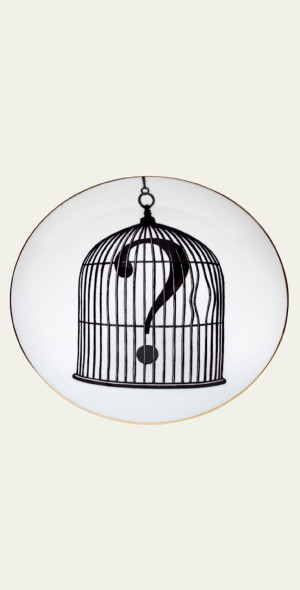Rory Dobner - Question Mark Birdcage Salad/Dessert Plate
