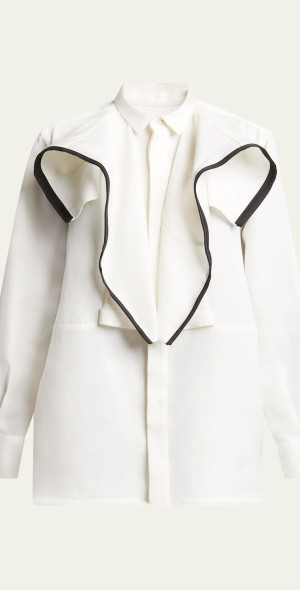 SACAI - Ruffle Button Down Blouse