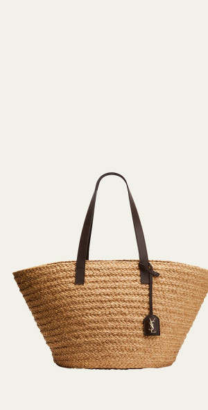 Saint Laurent - Basket Raffia Tote Bag