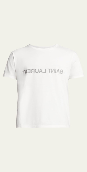Saint Laurent - Men's Backwards-Logo T-Shirt