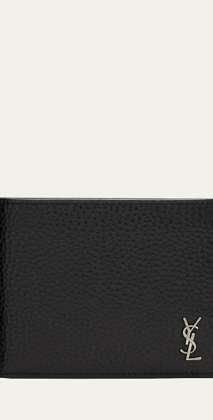Saint Laurent - Men's YSL Pebbled Leather Wallet