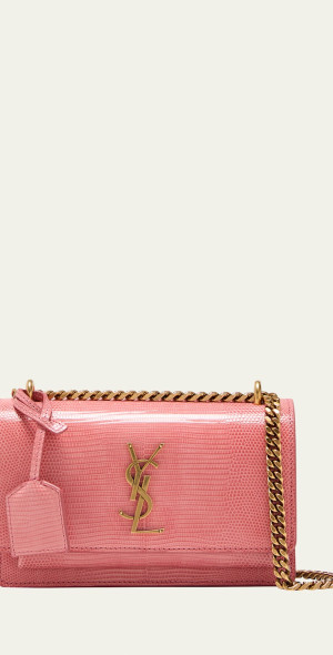 Saint Laurent - Sunset Small YSL Shoulder Bag in Lizard