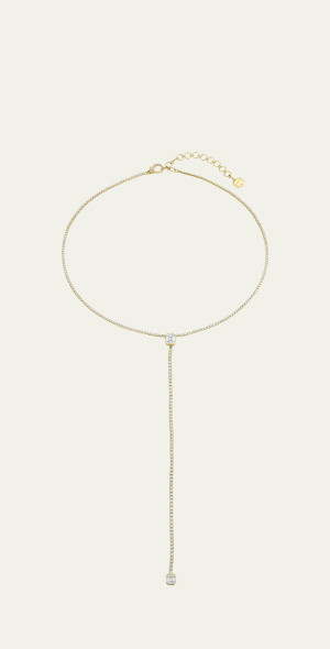 SHAY - 18K Yellow Gold Illusion Diamond Drop Lariat Necklace