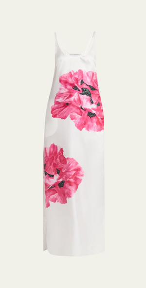Stella McCartney - Flower Print Silk Tank Gown