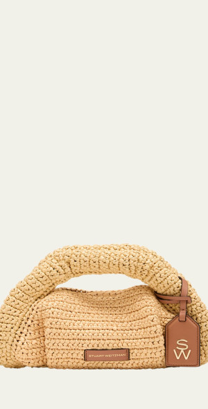 Stuart Weitzman - The Moda Mini Raffia Top-Handle Bag
