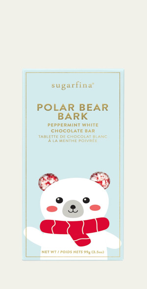 Sugarfina - Polar Bear Bark Peppermint White Chocolate Bar, 3.5 oz.
