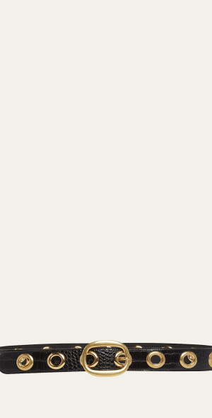 TOM FORD - Ursula Stamped Croc-Embossed Leather Belt