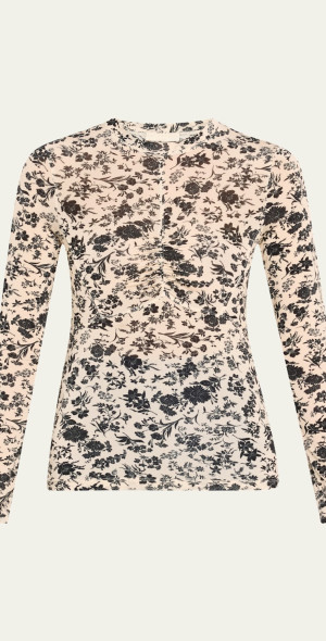 Ulla Johnson - Neri Long-Sleeve Ruched Top
