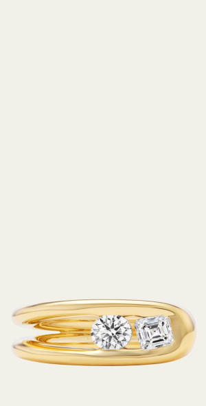 Uniform Object - 18K Yellow Gold Impact Diamond Ring
