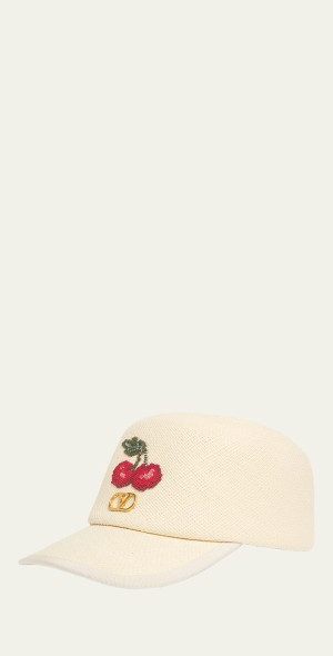 Valentino - Cherry V-Logo Baseball Cap