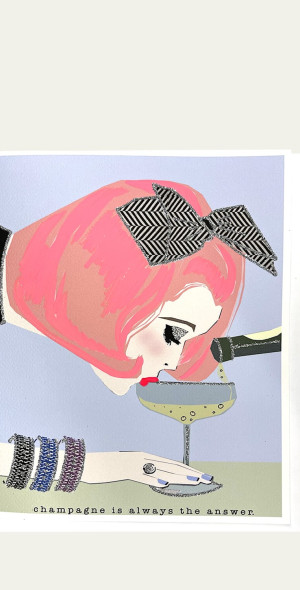 Verrier - Champagne Is Always The Answer Card