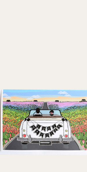 Verrier - Just Married Greeting Card
