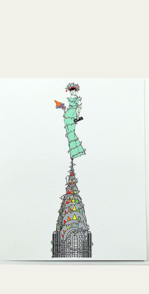 Verrier - Lady Liberty Folded Card
